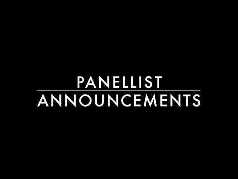 Panellist Announcement