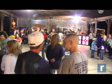 Kids with the genetic skin disorder X-P enjoy a nighttime festival in Campbell Hall