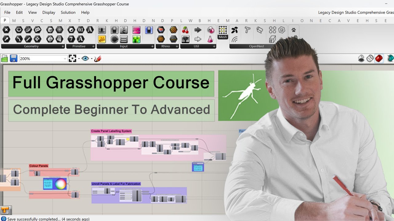 The Best Grasshopper Tutorial On Youtube! Learn It Properly!