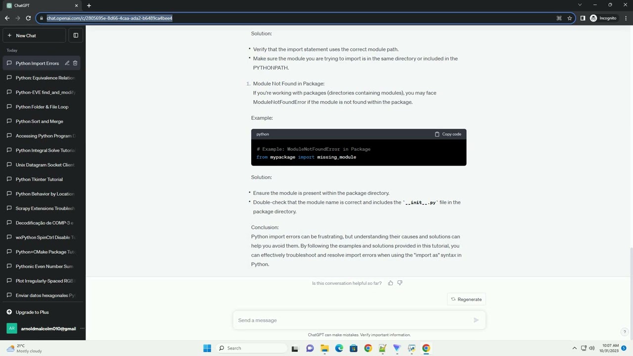 Python Import as Module Error