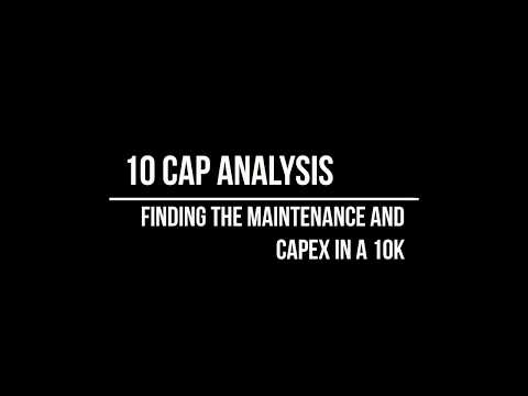 Finding the Maintenance and Capex in a 10k