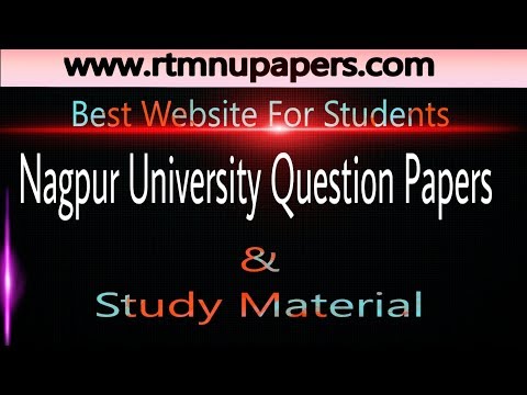 Nagpur University Question Papers | Best Website for Students | rtmnu papers