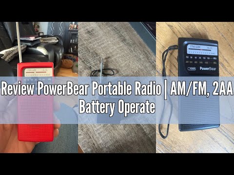 Review PowerBear Portable Radio | AM/FM, 2AA Battery Operated with Long Range Reception for Indoor,