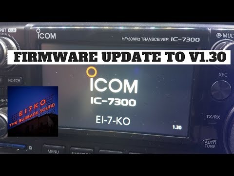 ICOM IC7300 UPDATE TO V1 30 FIRMWARE