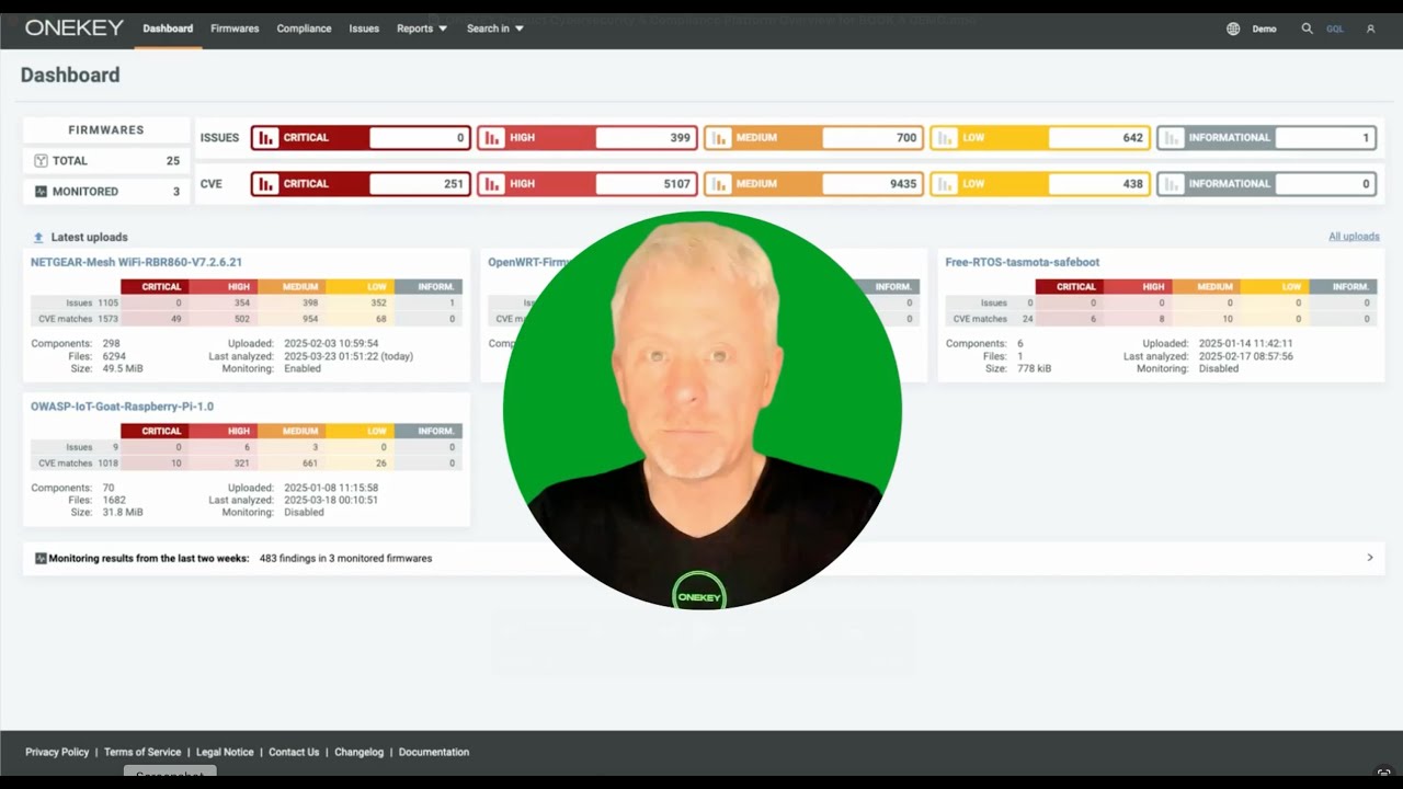 100 seconds ONEKEY Product Cybersecurity & Compliance Platform Overview (April 2025)