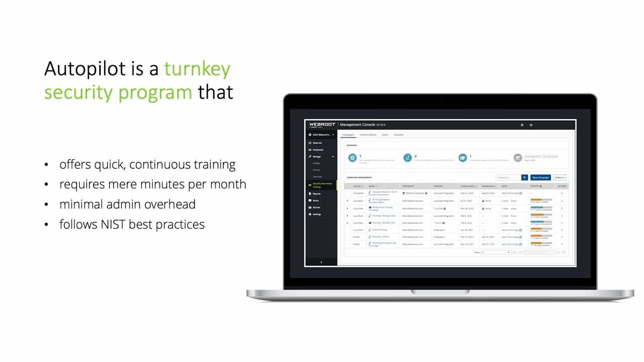 Autopilot: A Turnkey Security Awareness Training Program | Webroot