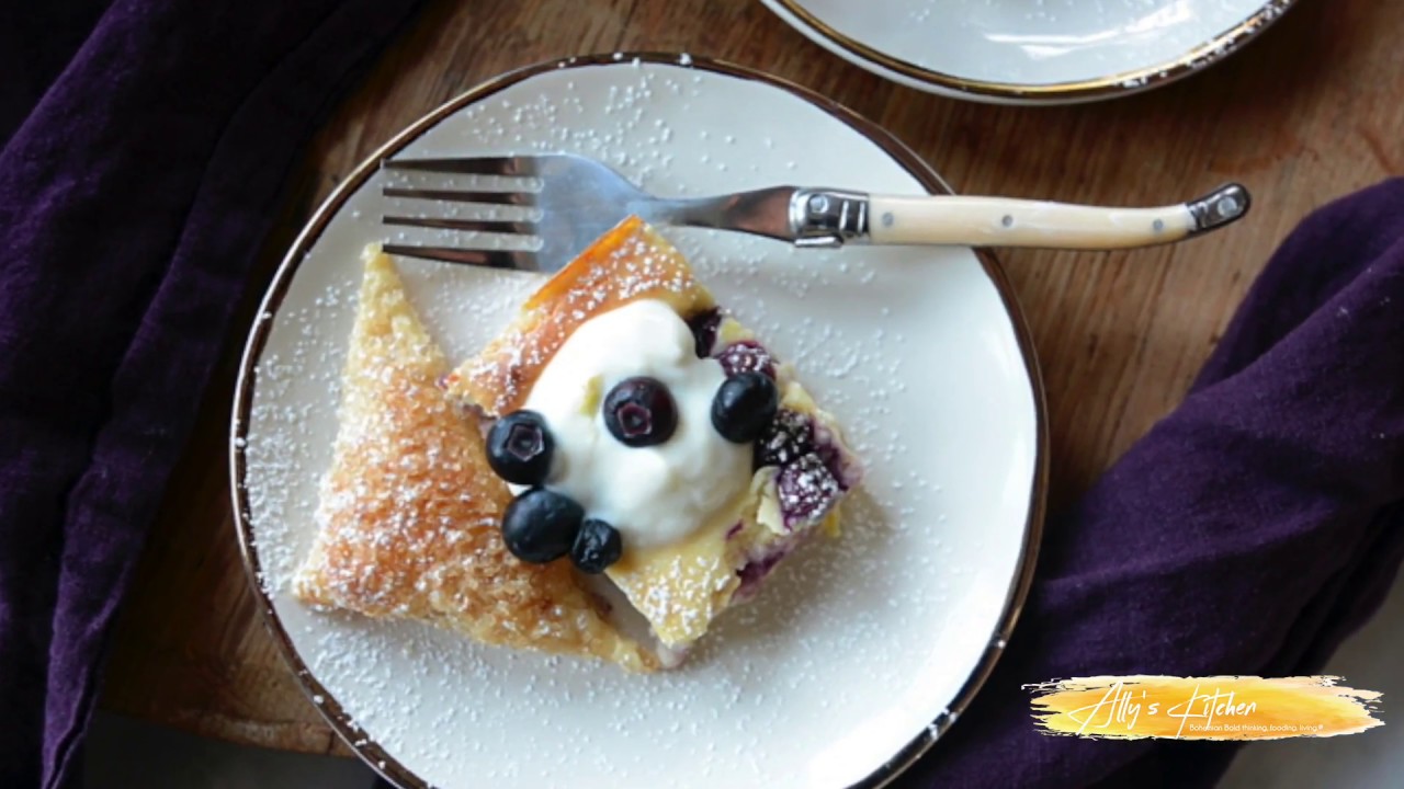 Crustless Blueberry Lemon Cheesecake Bars