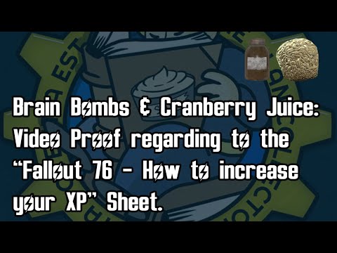 Video Proof for the effects of Brain Bombs and Cranberry Juice regarding to the XP Farming Sheet