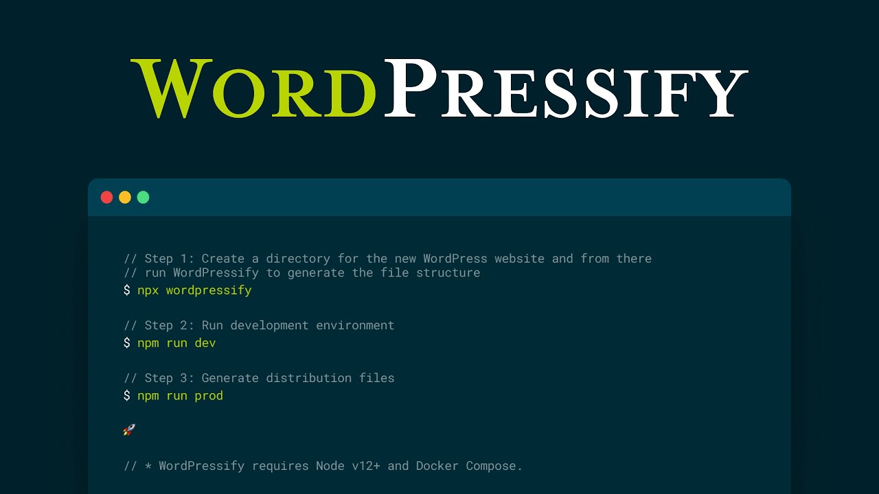 Automate your WordPress development workflow - WordPressify