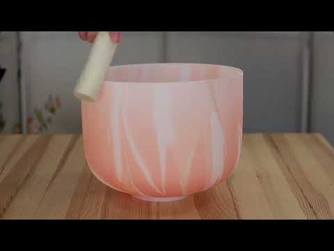 Meinl - 10" Marble Crystal Singing Bowl D4, Orange, 432 Hz, Sacral Chakra (MCSB10D)