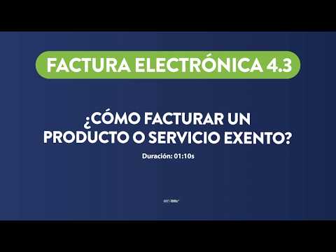 ¿Cómo facturar un producto o servicio exento?