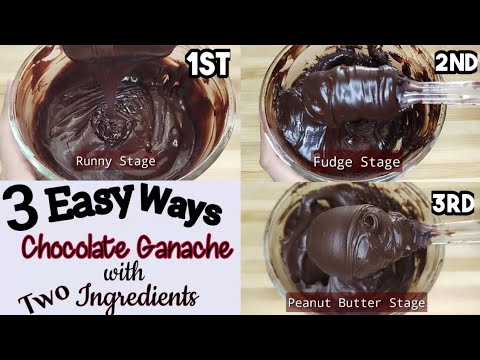 Chocolate Ganache 3 Ways with 2 Ingredients | 3 stages | Stability test | Taglish