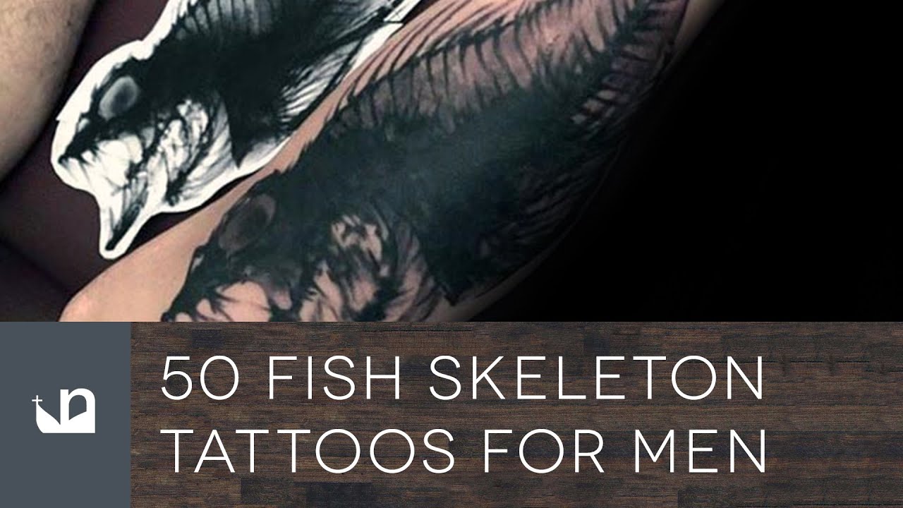 50 Fish Skeleton Tattoos For Men