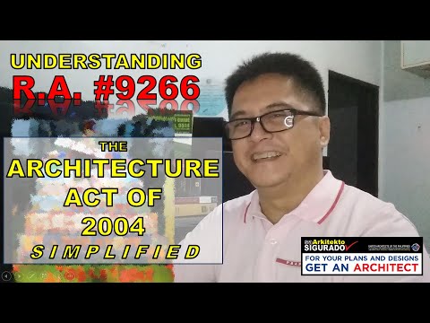 The Architecture Act of 2004 (RA9266)