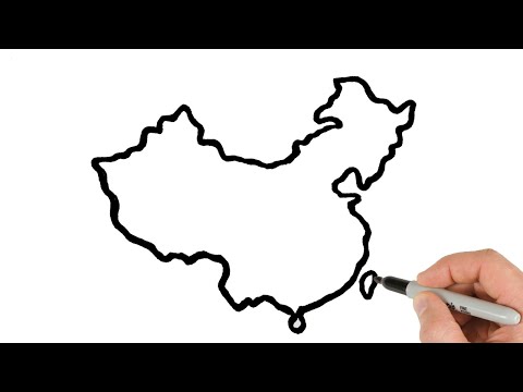 How to Draw China Map | Countries Maps | Easy Drawing Tutorial