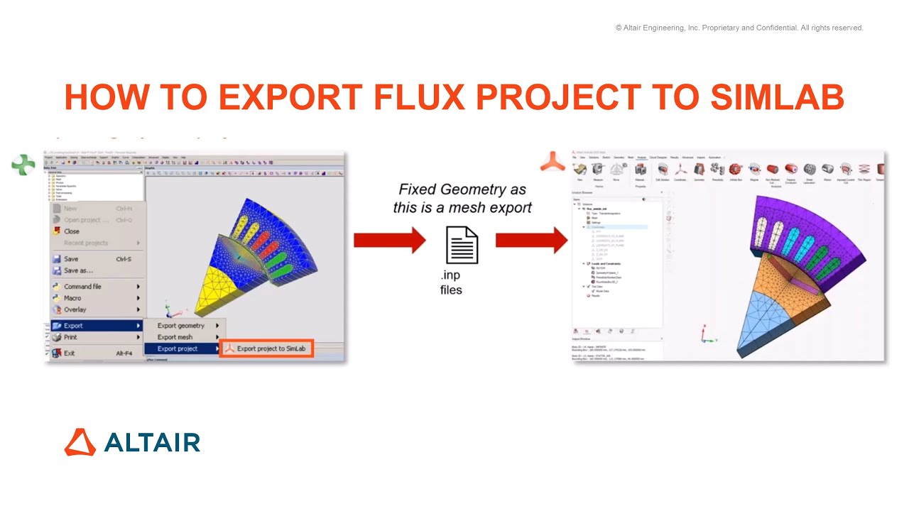 How to export Flux project to SimLab?