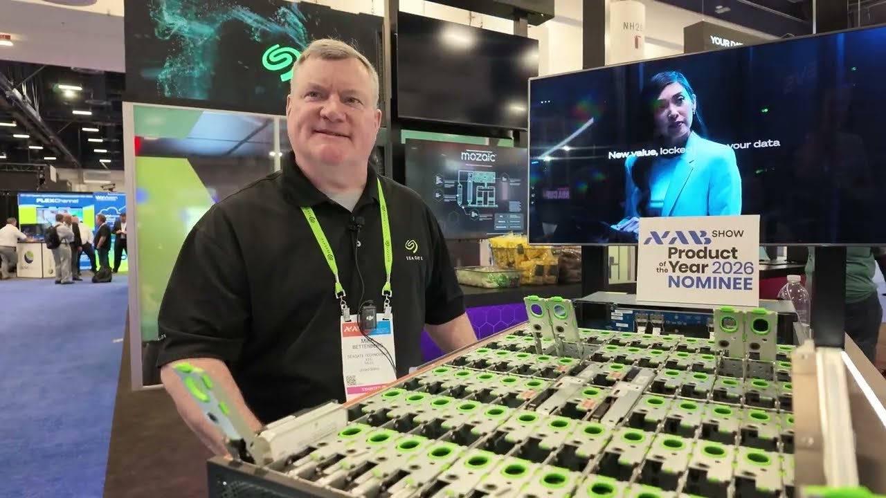 Seagate at NAB 2026 Exoscale 74-Bay Rack System with SAS 4