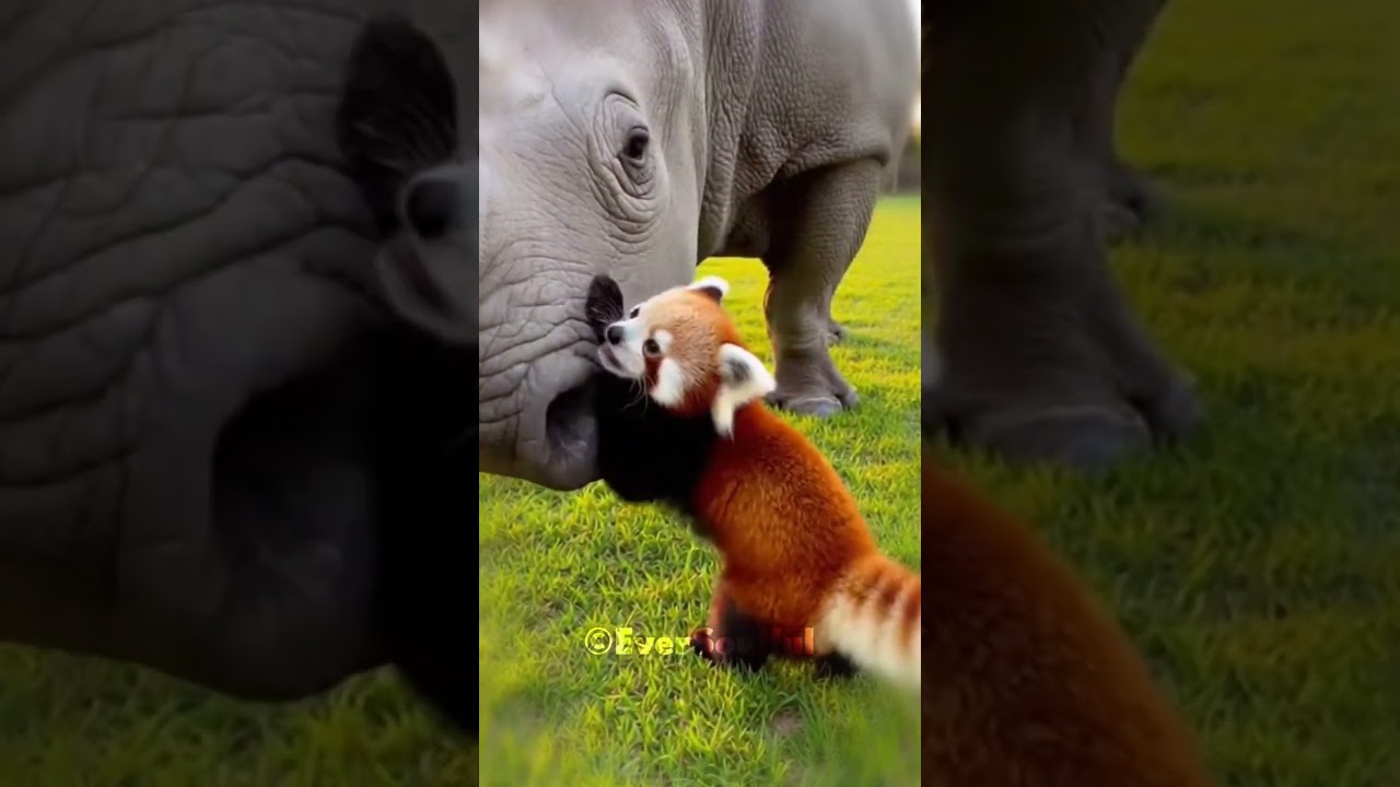 Red Panda Won’t Be Separated from His Giant Friend 💞