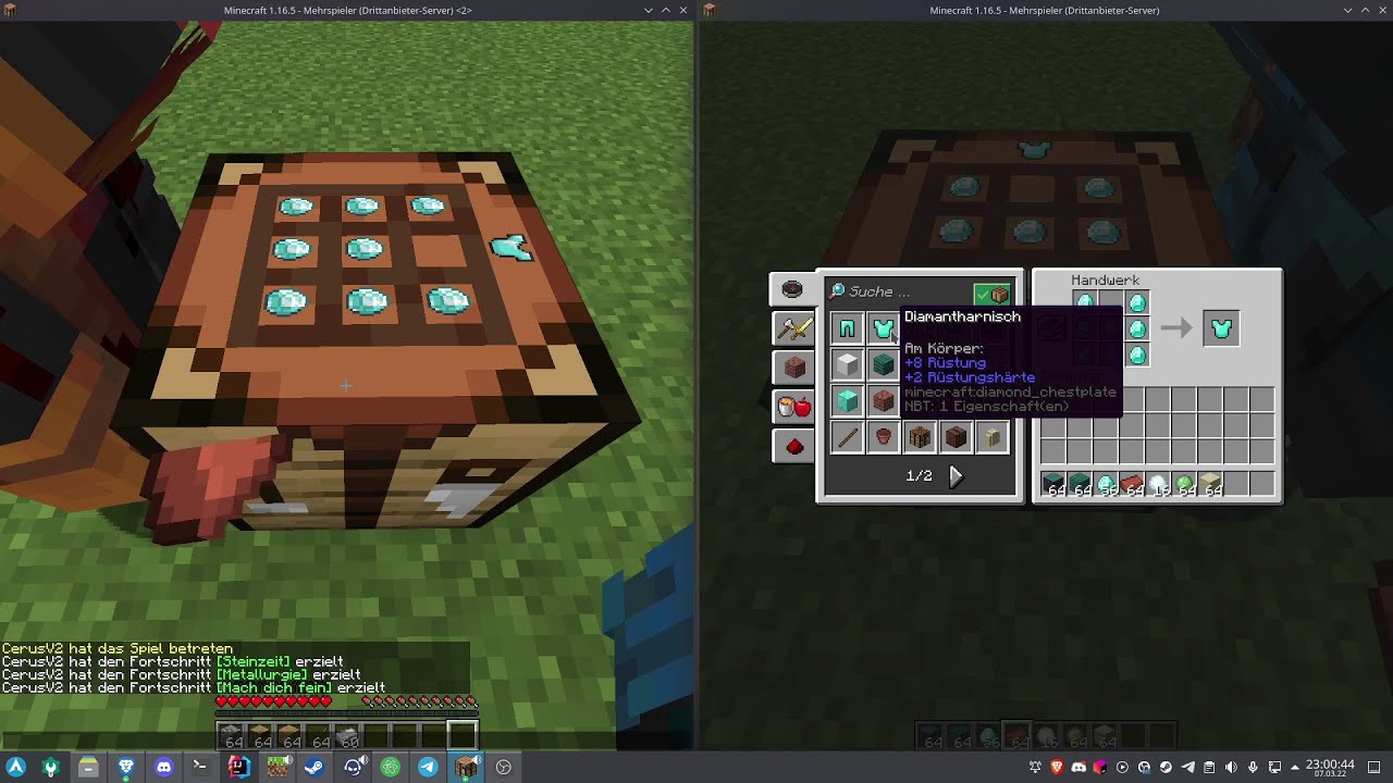 Minecraft visual crafting