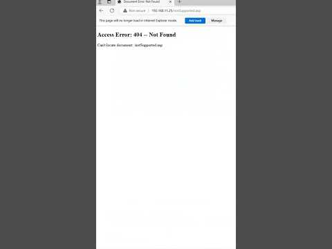 Hikvision CCTV Camera Access Error 404