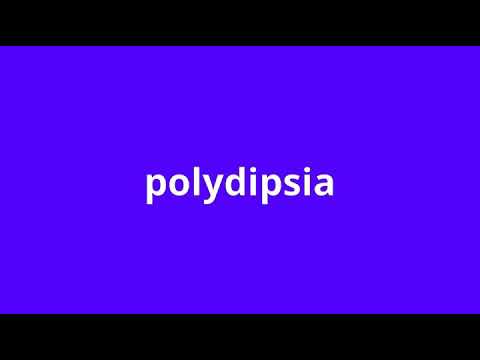 what is the meaning of polydipsia.