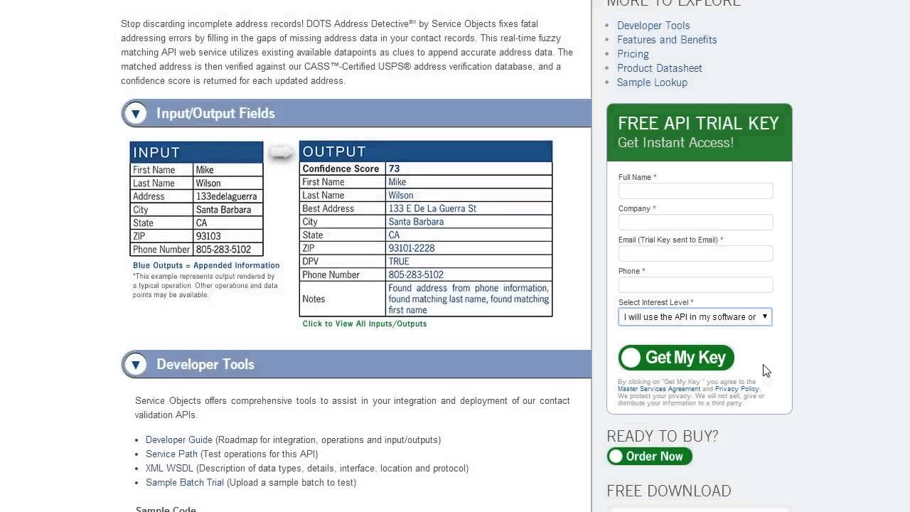 DOTS Address Detective | Service Objects