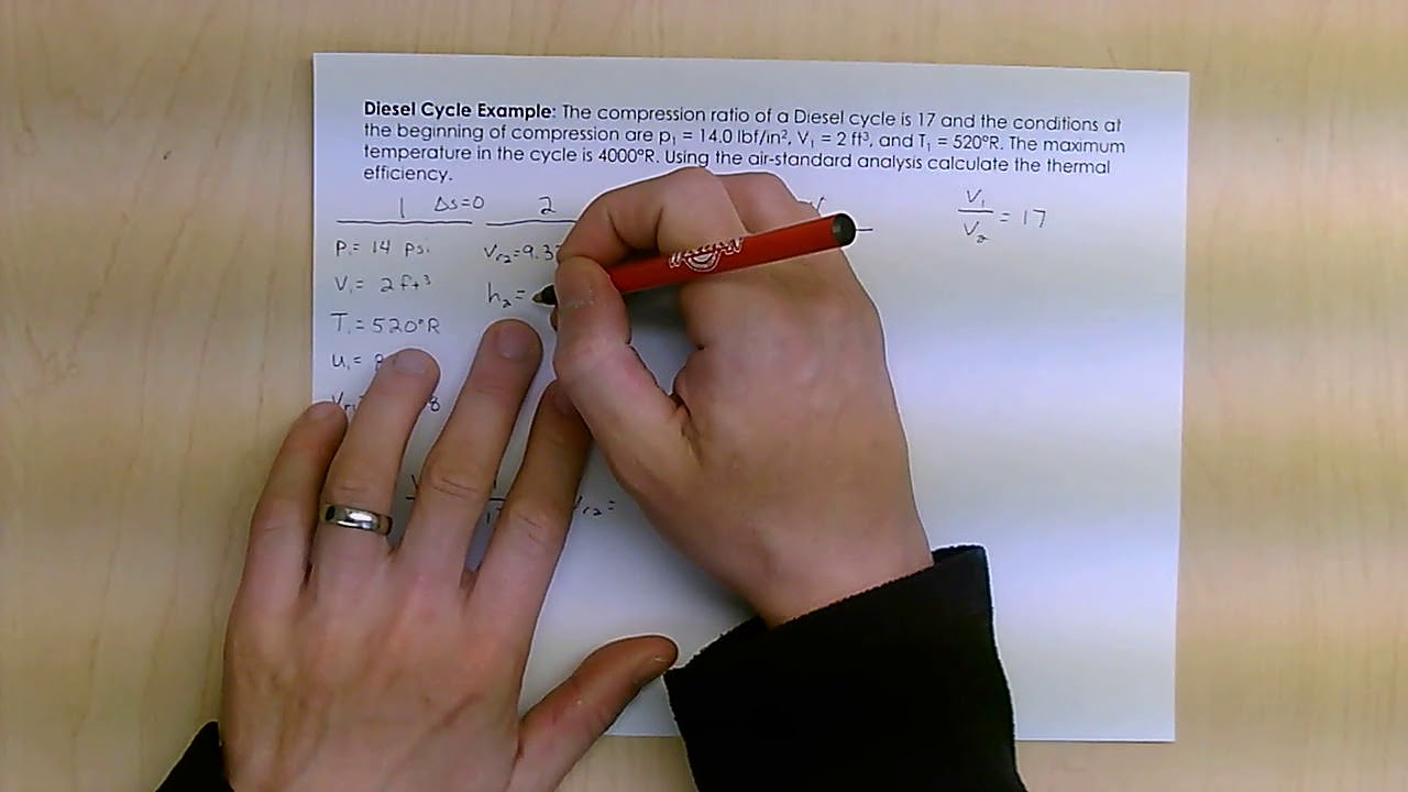Thermodynamics Example 29b: Diesel Cycle