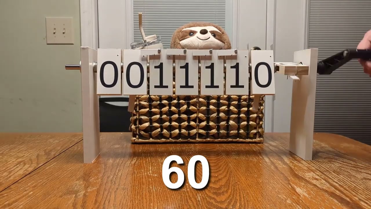 Mechanical 8-bit Binary Counter