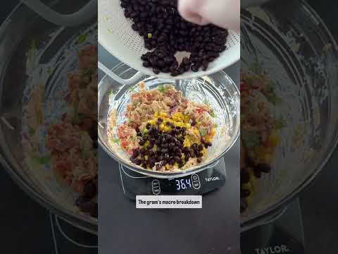 MEAL PREP 3 DIFFERENT WAYS!🔥 Southwest chicken salad 🥗🤤 Here's the recipe ⬇️ #mealprep #lunchrecipe