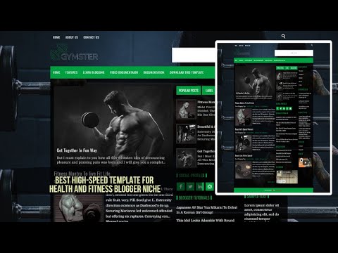 Gymster free blogger theme | Best High Speed Template For Health And Fitness Blog | Google Insight -