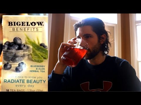 Bigelow Benefits Radiate Beauty Blueberry And Aloe Herbal Tea Taste Test And Review