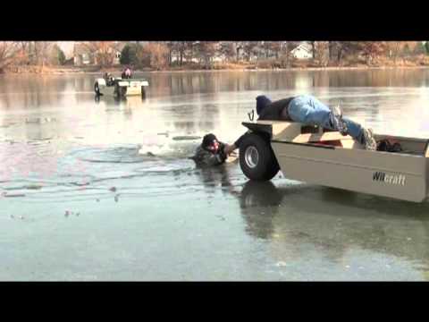 Striker Ice Hardwater & Climate Suit Thin Ice Demo With WILCraft Rescue Demo