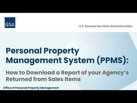 How to Download a Report of your Agency's Returned from Sales Items on PPMS