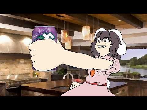 Touhou | Tewi pranks Reisen with the ol' fashion shaking-can-of-soda gag