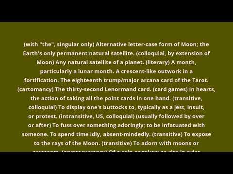 what is the meaning of moon