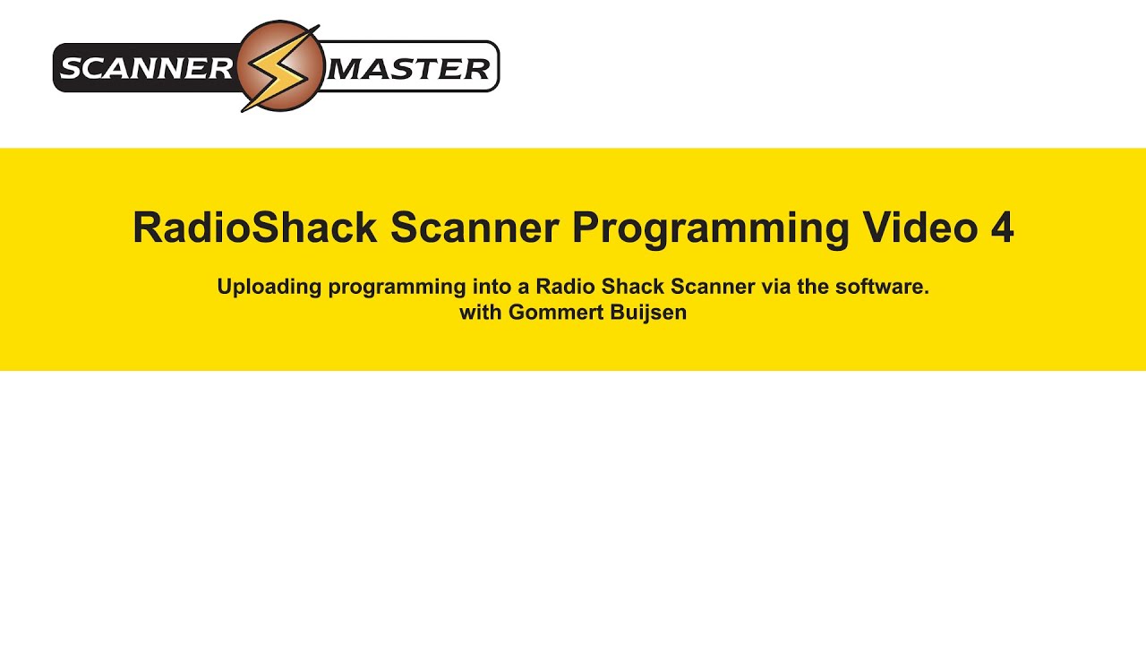 RadioShack Scanner Programming Video 4 by Scanner Master
