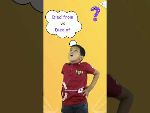 Died from vs Died of | Basic English Grammar | My English Pictionary #grammar #short #shorts