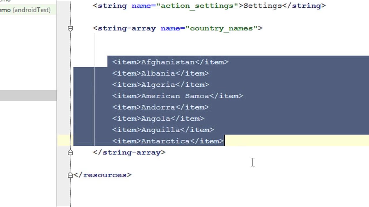 Android Studio Tutorial - 10 - Working with AutoCompleteTextView