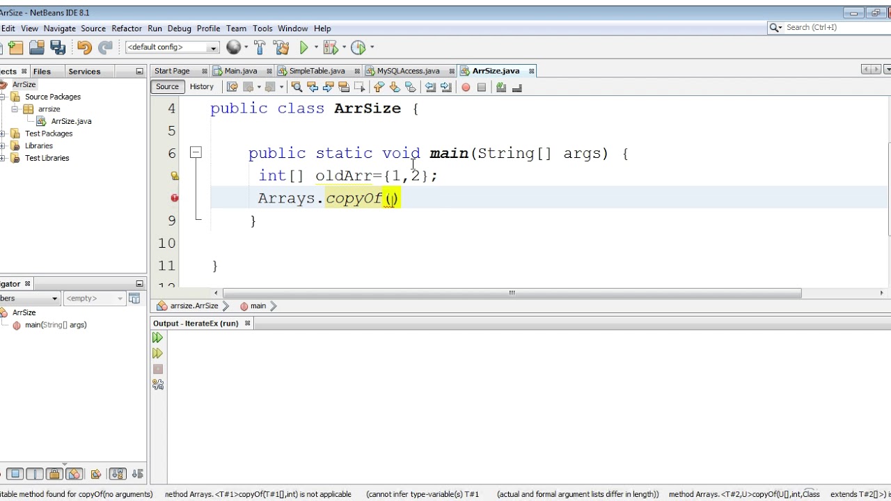 Changing an Array Size in JAVA