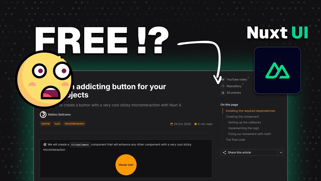 Create a blog in minutes with Nuxt 4 UI Pro components (for FREE!)