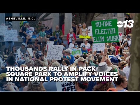 Thousands rally in Pack Square Park to amplify voices in national protest movement
