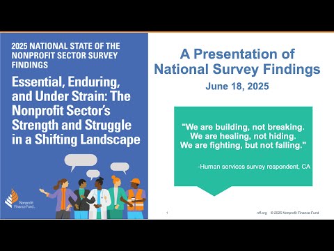 2025 State of the Nonprofit Sector Survey Webinar: National Findings