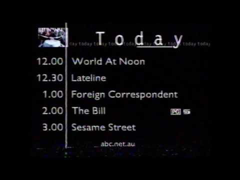 ABC TV - Friday Afternoon Programme Schedule (5/11/1999)