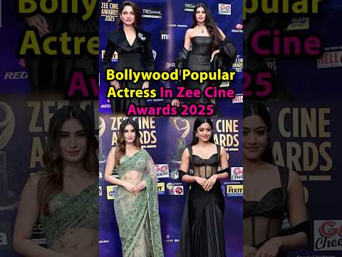 Bollywood Popular Actress In Zee Cine Awards 2025 #zeecineawards2025 #rashmikamandanna #ananyapanday