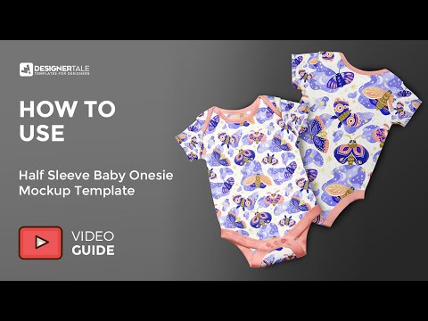 Half Sleeve Baby Onesie Mockup How To Use Guide
