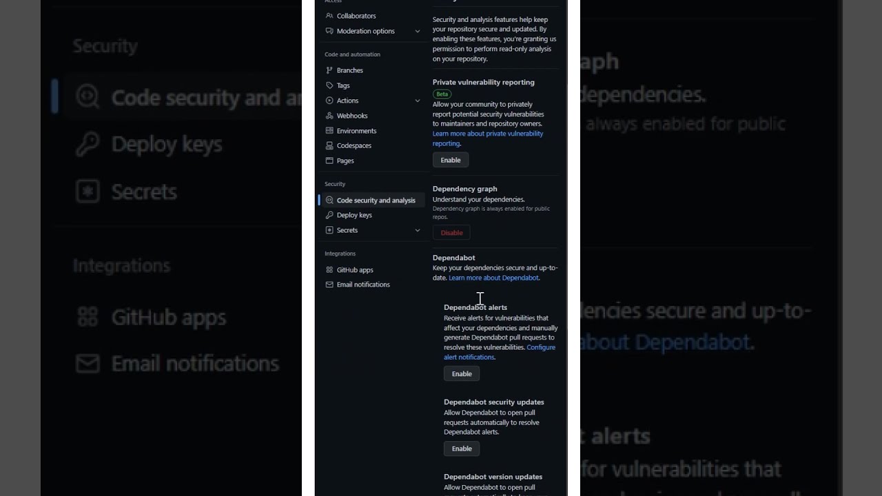 Setup Dependabot in GitHub