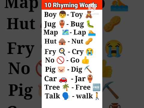 rhyming words | English vocabulary | rhyming word for kids #rhymingwords #kidsstudypark