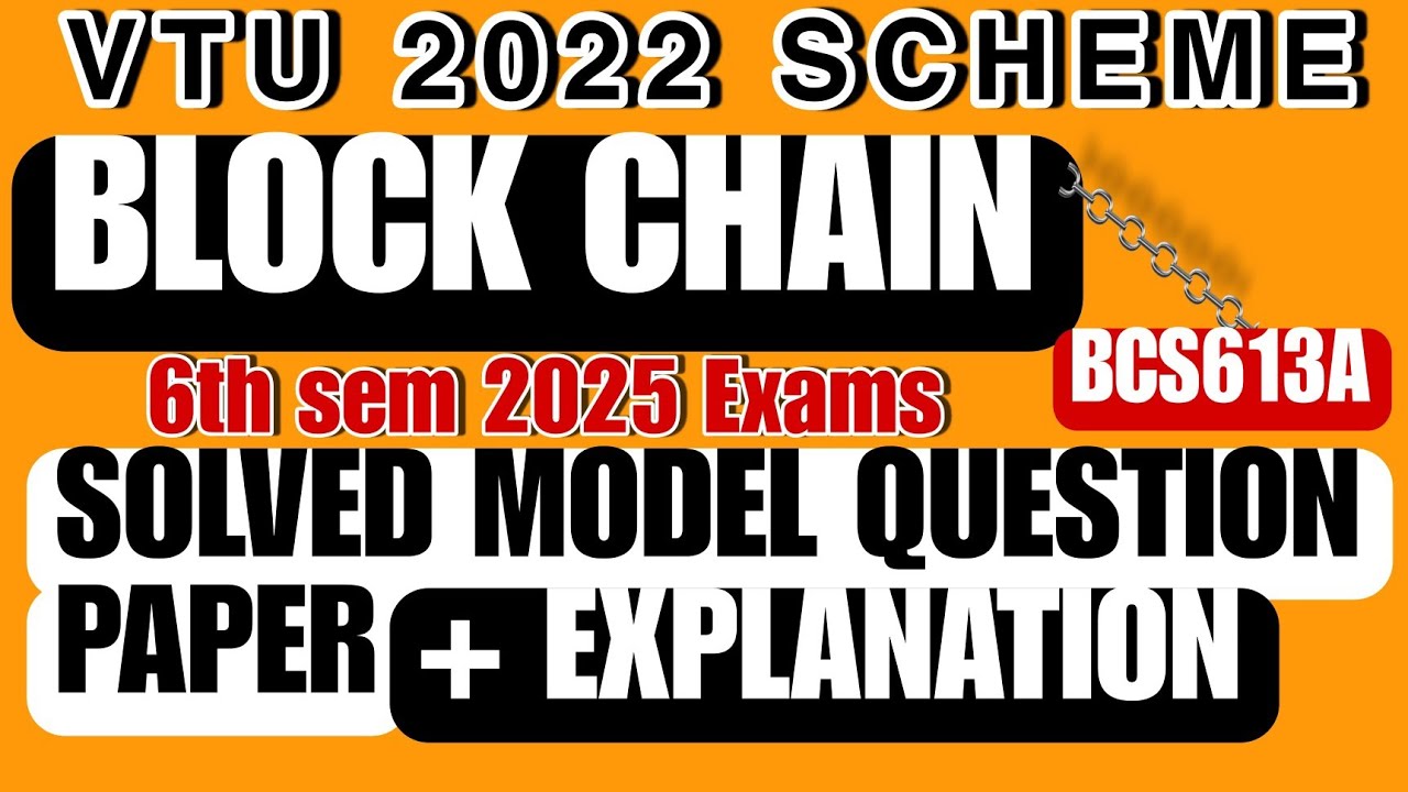 Block Chain BCS613A VTU 6th sem || Most Important Questions || CSE || 2025 Exams #vtu #blockchain