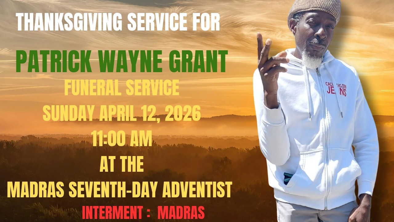 THANKSGIVING SERVICE FOR PATRICK WAYNE GRANT