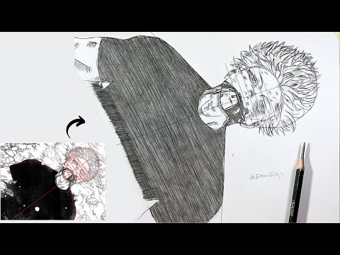 How to draw Gojo Satoru from Jujutsu Kaisen | Gojo Death Scene From Manga | step by step